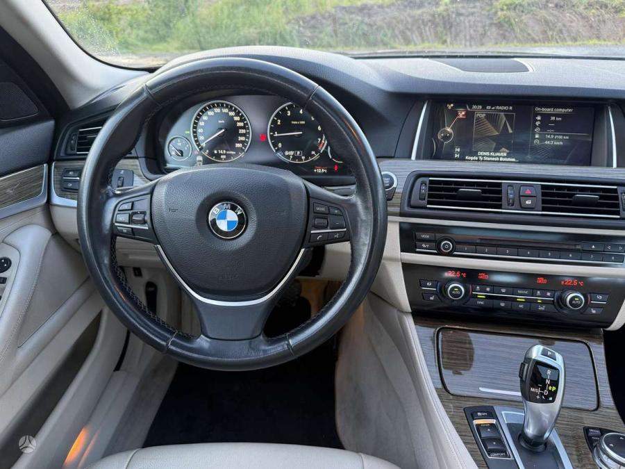 Melns BMW 520 2013 Viļņa, ar dzinēja tilpumu 2.00 L un nobraukumu 203 tūkst. km par 8900 €, foto 12 vietnē AUTOMOTO.COM.LV