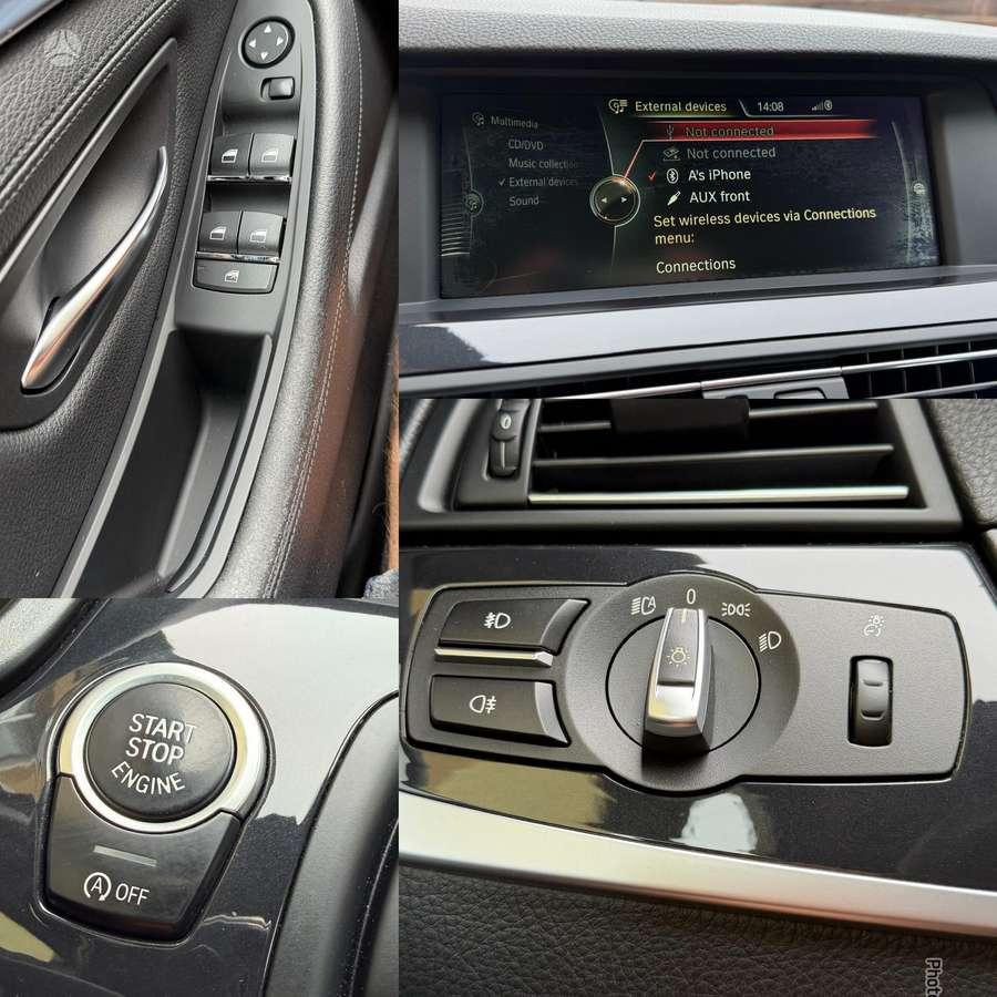Black BMW 520 2013 in Prienai, with an engine capacity of 2.00 L and mileage of 296 thousand km for 6900 €, photo 14 on AUTOMOTO.COM.LV