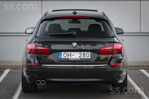 BMW 520 2013 in Riga on AUTOMOTO.COM.LV Black BMW 520 2013 in Riga, with an engine capacity of 2.00 L and mileage of 215 thousand km for 10200 €, photo 6 on AUTOMOTO.COM.LV