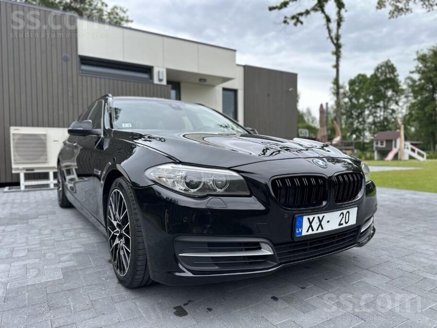 Black BMW 520 2014 in Riga, with an engine capacity of 2.00 L and mileage of 352 thousand km for 10000 €, photo 1 on AUTOMOTO.COM.LV