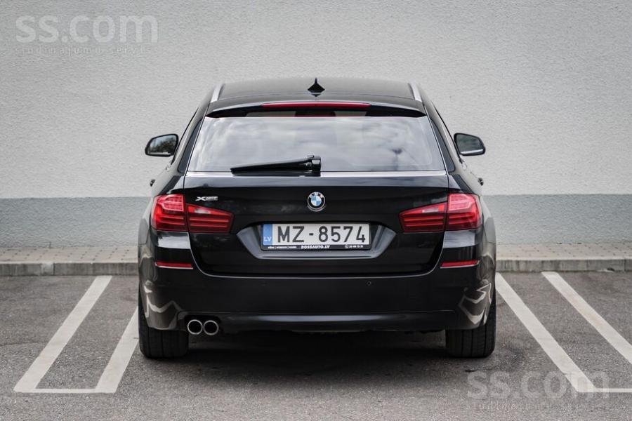Black BMW 520 2014 in Riga, with an engine capacity of 2.00 L and mileage of 0 thousand km for 10550 €, photo 5 on AUTOMOTO.COM.LV