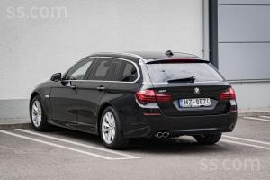 Black BMW 520 2014 in Riga, with an engine capacity of 2.00 L and mileage of 0 thousand km for 10550 €, photo 6 on AUTOMOTO.COM.LV