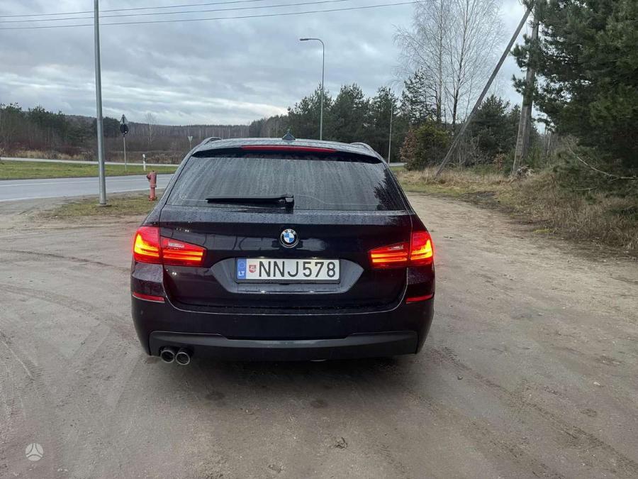 Black BMW 520 2014 in Vilnius, with an engine capacity of 2.00 L and mileage of 352 thousand km for 11500 €, photo 8 on AUTOMOTO.COM.LV
