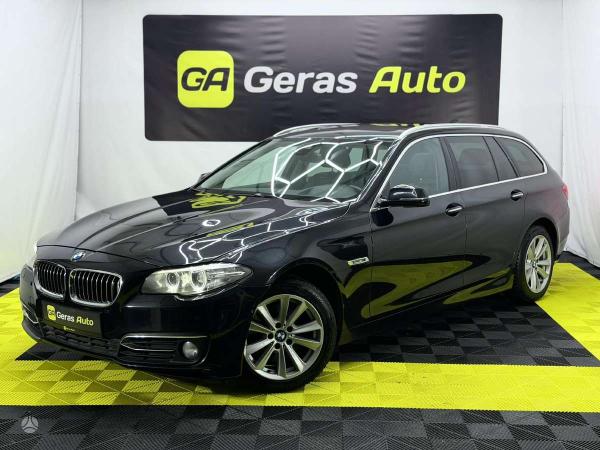Black BMW 520 2014 in Vilnius, with an engine capacity of 2.00 L and mileage of 324 thousand km for 10650 €, photo 1 on AUTOMOTO.COM.LV