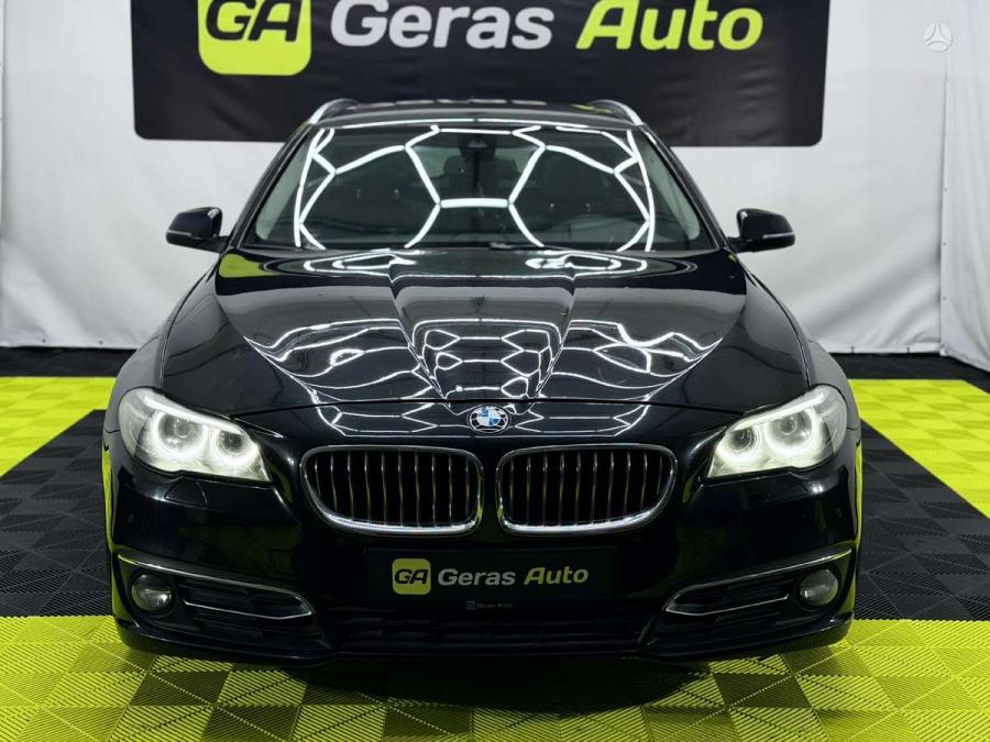 Black BMW 520 2014 in Vilnius, with an engine capacity of 2.00 L and mileage of 324 thousand km for 10650 €, photo 2 on AUTOMOTO.COM.LV