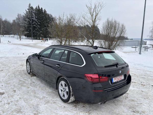 Black BMW 520 2014 in Elektrenai, with an engine capacity of 2.00 L and mileage of 304 thousand km for 9300 €, photo 5 on AUTOMOTO.COM.LV