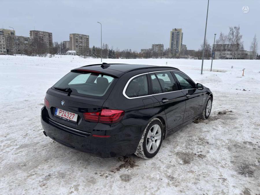 Black BMW 520 2014 in Elektrenai, with an engine capacity of 2.00 L and mileage of 304 thousand km for 9300 €, photo 7 on AUTOMOTO.COM.LV
