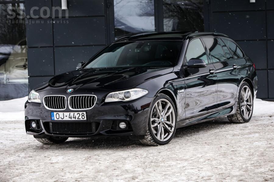 Black BMW 520 2014 in Dobele, with an engine capacity of 2.00 L and mileage of 257 thousand km for 12850 €, photo 3 on AUTOMOTO.COM.LV