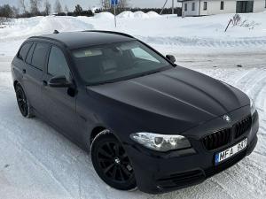 Black BMW 520 2014 in Utena, with an engine capacity of 2.00 L and mileage of 265 thousand km for 9200 €, photo 4 on AUTOMOTO.COM.LV