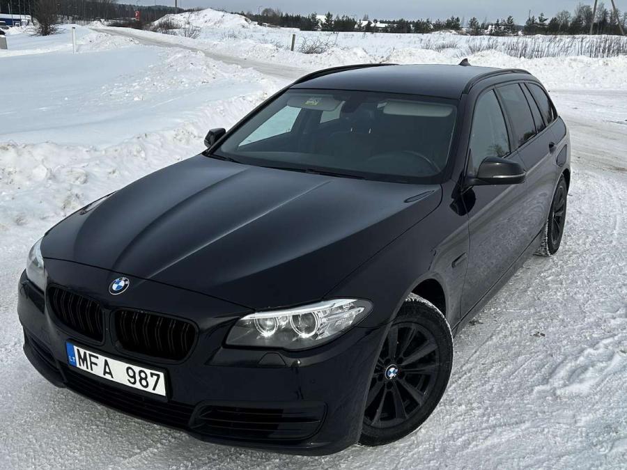 Black BMW 520 2014 in Utena, with an engine capacity of 2.00 L and mileage of 265 thousand km for 9200 €, photo 5 on AUTOMOTO.COM.LV
