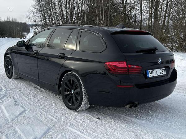 Black BMW 520 2014 in Utena, with an engine capacity of 2.00 L and mileage of 265 thousand km for 9200 €, photo 6 on AUTOMOTO.COM.LV