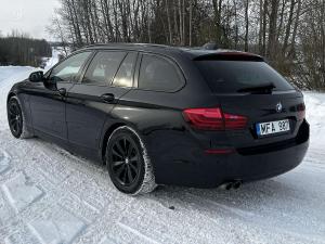 Black BMW 520 2014 in Utena, with an engine capacity of 2.00 L and mileage of 265 thousand km for 9200 €, photo 6 on AUTOMOTO.COM.LV