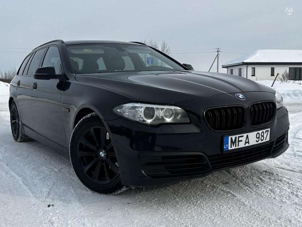 Black BMW 520 2014 in Utena, with an engine capacity of 2.00 L and mileage of 265 thousand km for 9200 €, photo 7 on AUTOMOTO.COM.LV