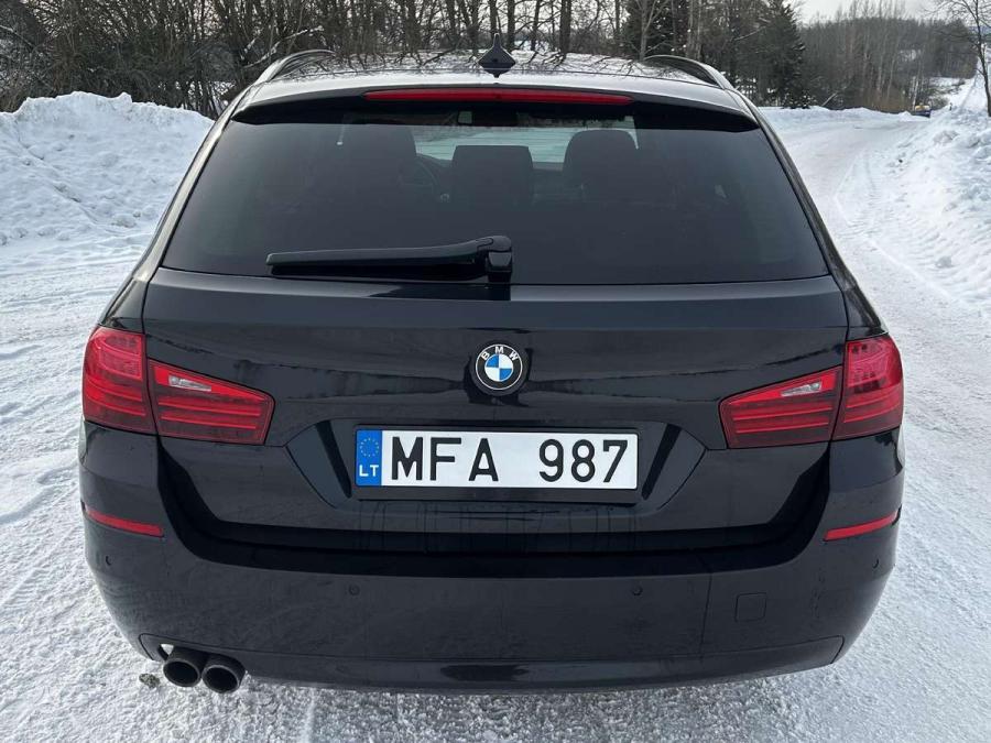 Black BMW 520 2014 in Utena, with an engine capacity of 2.00 L and mileage of 265 thousand km for 9200 €, photo 10 on AUTOMOTO.COM.LV