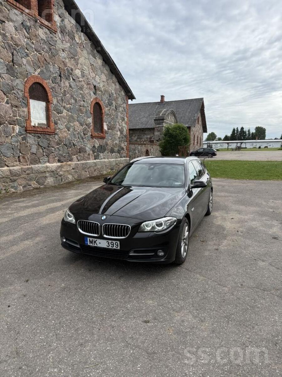 Black BMW 520 2014 in Valmiera, with an engine capacity of 2.00 L and mileage of 219 thousand km for 12300 €, photo 1 on AUTOMOTO.COM.LV