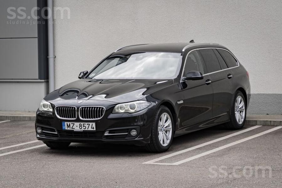 Black BMW 520 2014 in Riga, with an engine capacity of 2.00 L and mileage of 290 thousand km for 9750 €, photo 1 on AUTOMOTO.COM.LV