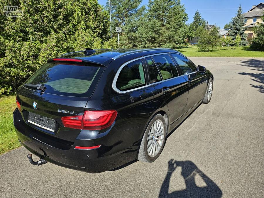 Black BMW 520 2014 in Panevezys, with an engine capacity of 2.00 L and mileage of 237 thousand km for 9200 €, photo 10 on AUTOMOTO.COM.LV