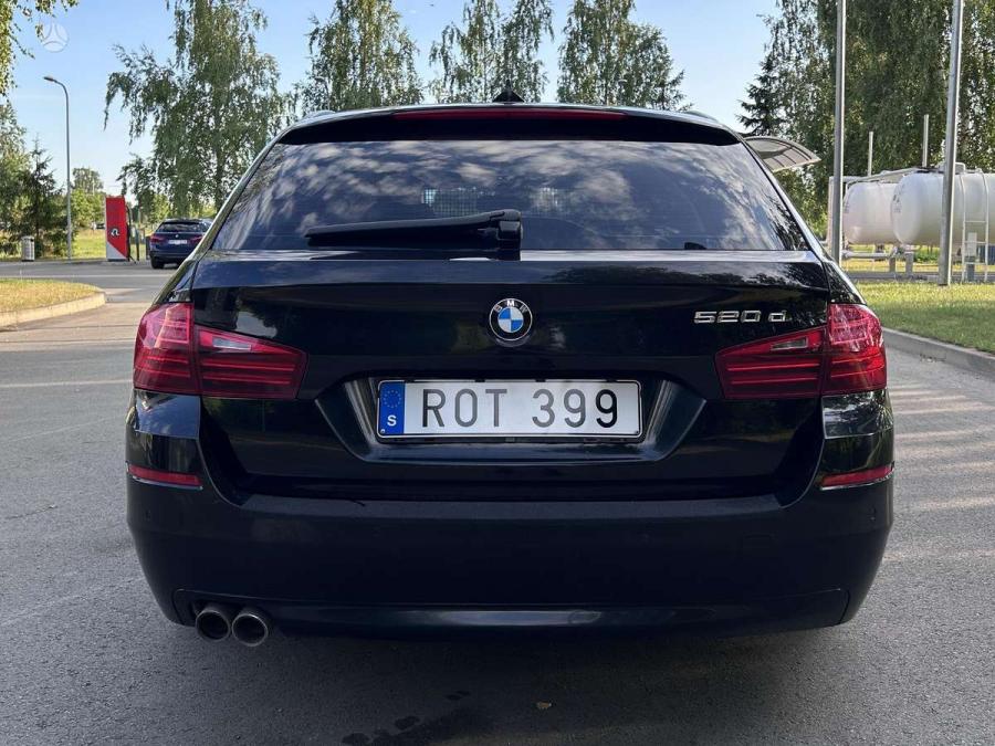 Black BMW 520 2014 in Siauliai, with an engine capacity of 2.00 L and mileage of 265 thousand km for 8400 €, photo 10 on AUTOMOTO.COM.LV