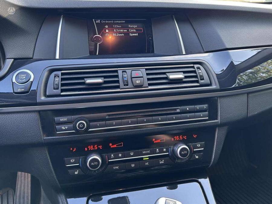 Black BMW 520 2014 in Siauliai, with an engine capacity of 2.00 L and mileage of 265 thousand km for 8400 €, photo 18 on AUTOMOTO.COM.LV
