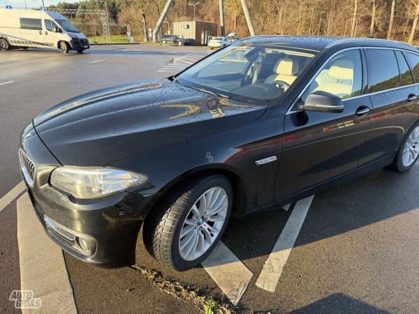 Black BMW 520 2014 in Vilnius, with an engine capacity of 2.00 L and mileage of 217 thousand km for 12936 €, photo 3 on AUTOMOTO.COM.LV