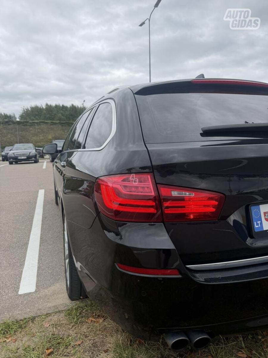 Black BMW 520 2014 in Vilnius, with an engine capacity of 2.00 L and mileage of 217 thousand km for 12936 €, photo 15 on AUTOMOTO.COM.LV