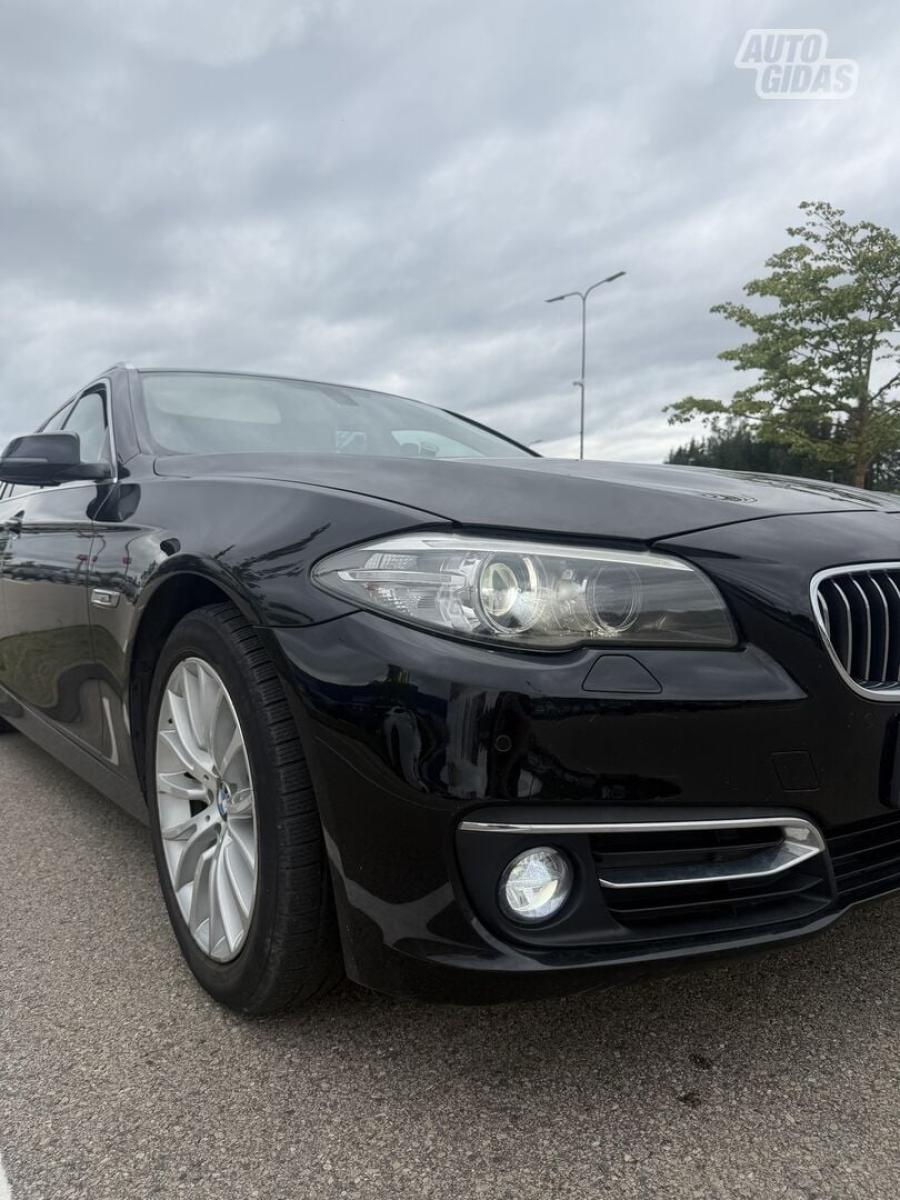 Black BMW 520 2014 in Vilnius, with an engine capacity of 2.00 L and mileage of 217 thousand km for 12936 €, photo 17 on AUTOMOTO.COM.LV