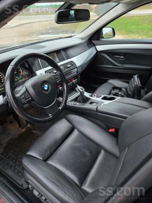 Black BMW 520 2014 in Jurmala, with an engine capacity of 2.00 L and mileage of 207 thousand km for 8100 €, photo 9 on AUTOMOTO.COM.LV