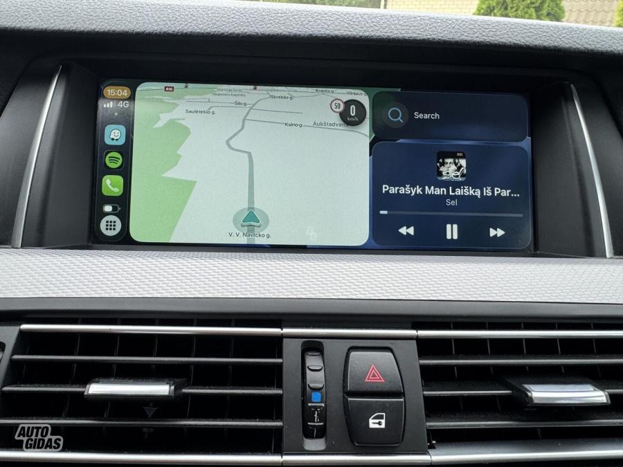 Black BMW 520 2014 in Trakai, with an engine capacity of 2.00 L and mileage of 269 thousand km for 11150 €, photo 15 on AUTOMOTO.COM.LV
