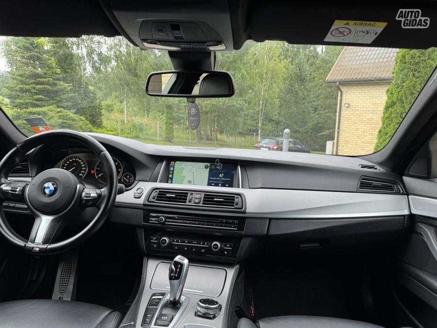 Black BMW 520 2014 in Trakai, with an engine capacity of 2.00 L and mileage of 269 thousand km for 11150 €, photo 21 on AUTOMOTO.COM.LV