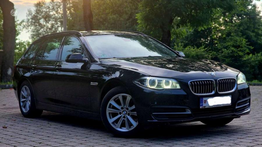Black BMW 520 2014 in Vilnius, with an engine capacity of 2.00 L and mileage of 360 thousand km for 9200 €, photo 1 on AUTOMOTO.COM.LV