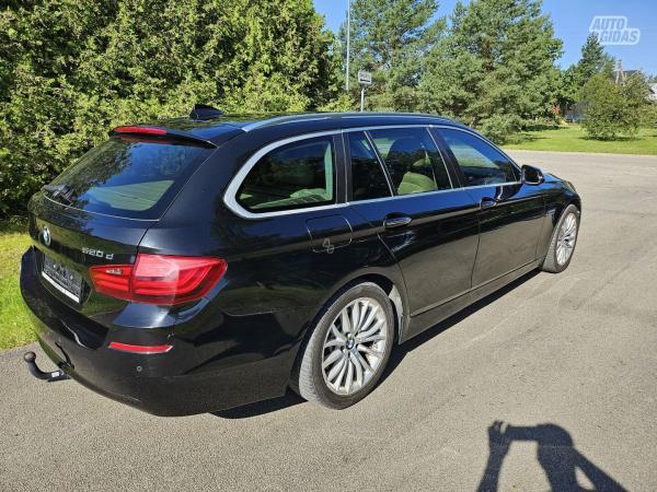Black BMW 520 2014 in Panevezys, with an engine capacity of 2.00 L and mileage of 237 thousand km for 8600 €, photo 8 on AUTOMOTO.COM.LV