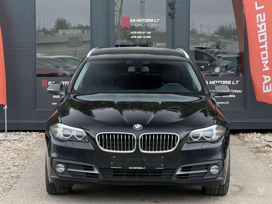Black BMW 520 2014 in Vilnius, with an engine capacity of 2.00 L and mileage of 368 thousand km for 8300 €, photo 3 on AUTOMOTO.COM.LV