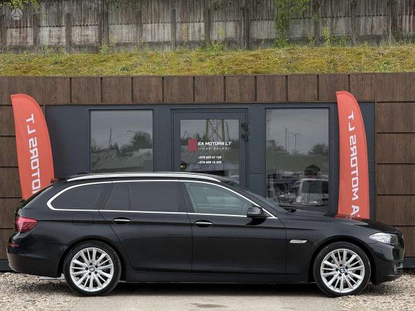 Black BMW 520 2014 in Vilnius, with an engine capacity of 2.00 L and mileage of 368 thousand km for 8300 €, photo 5 on AUTOMOTO.COM.LV