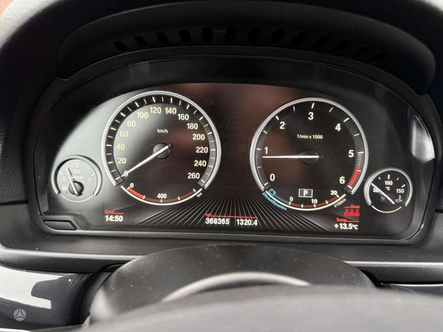 Black BMW 520 2014 in Vilnius, with an engine capacity of 2.00 L and mileage of 368 thousand km for 8300 €, photo 22 on AUTOMOTO.COM.LV