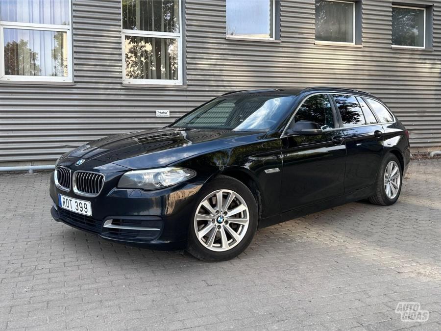 Black BMW 520 2014 in Vilnius, with an engine capacity of 2.00 L and mileage of 266 thousand km for 8200 €, photo 3 on AUTOMOTO.COM.LV