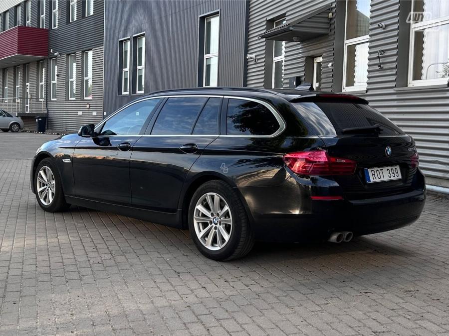 Black BMW 520 2014 in Vilnius, with an engine capacity of 2.00 L and mileage of 266 thousand km for 8200 €, photo 6 on AUTOMOTO.COM.LV