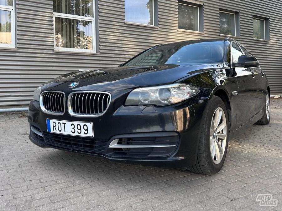 Black BMW 520 2014 in Vilnius, with an engine capacity of 2.00 L and mileage of 266 thousand km for 8200 €, photo 10 on AUTOMOTO.COM.LV