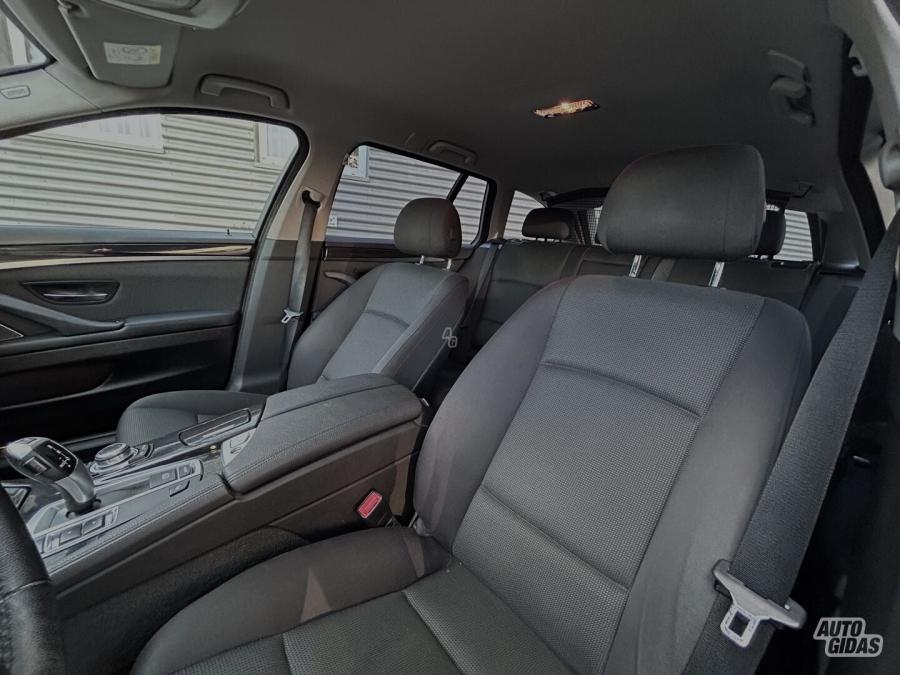 Black BMW 520 2014 in Vilnius, with an engine capacity of 2.00 L and mileage of 266 thousand km for 8200 €, photo 19 on AUTOMOTO.COM.LV