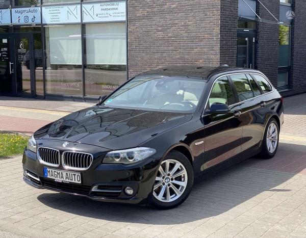 Black BMW 520 2014 in Marijampole, with an engine capacity of 2.00 L and mileage of 248 thousand km for 9950 €, photo 1 on AUTOMOTO.COM.LV