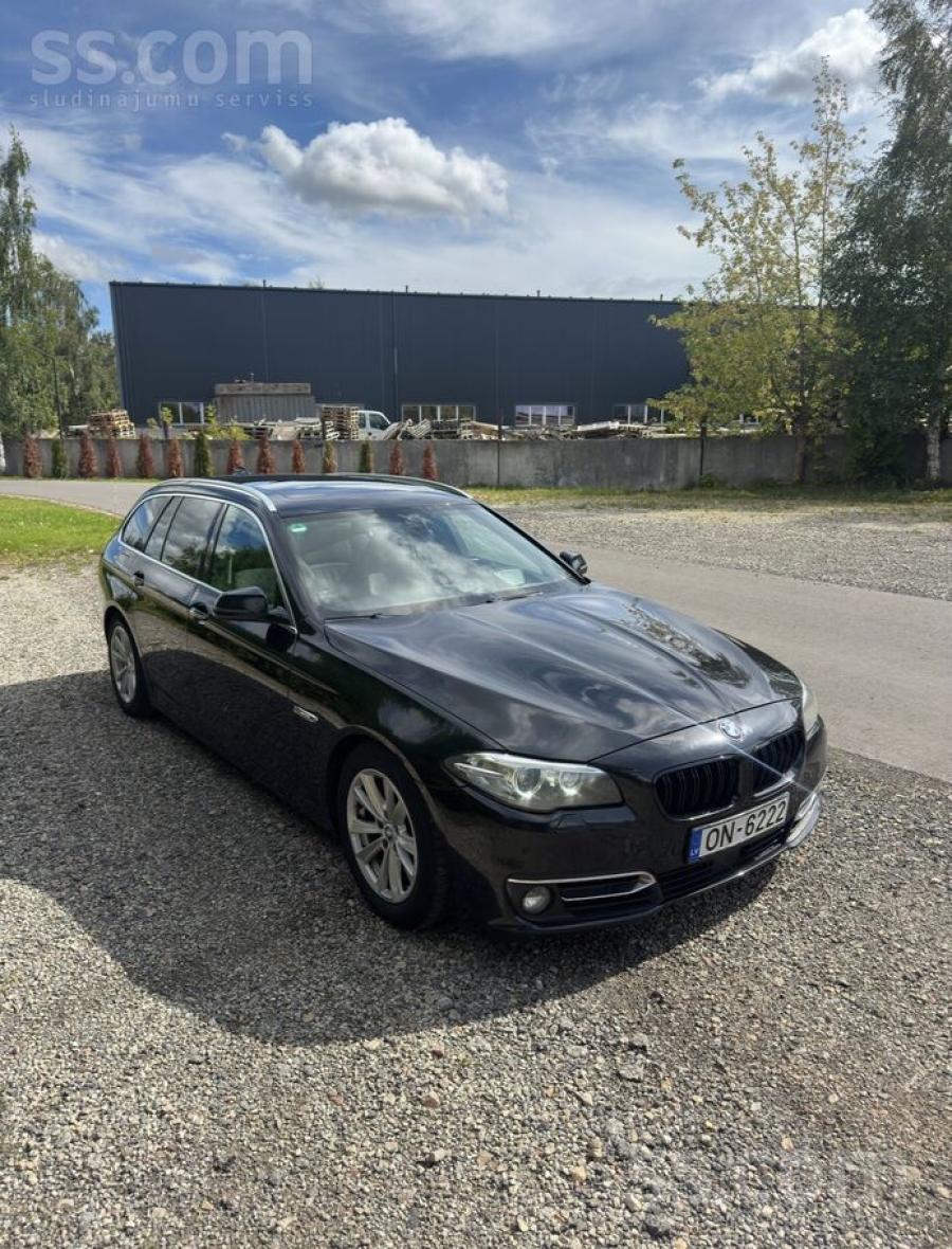 Black BMW 520 2014 in Riga, with an engine capacity of 2.00 L and mileage of 292 thousand km for 13700 €, photo 1 on AUTOMOTO.COM.LV