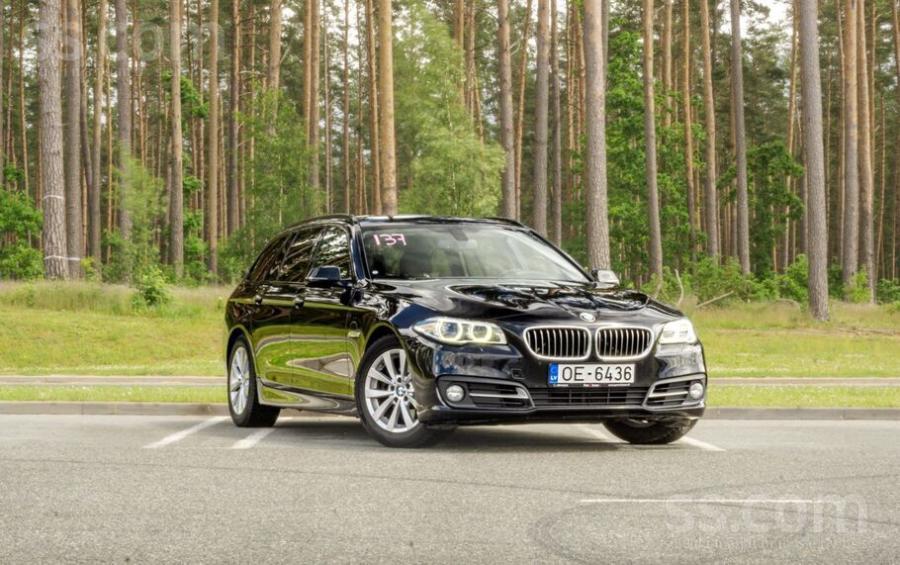 Black BMW 520 2014 in Riga, with an engine capacity of 2.00 L and mileage of 280 thousand km for 10190 €, photo 3 on AUTOMOTO.COM.LV