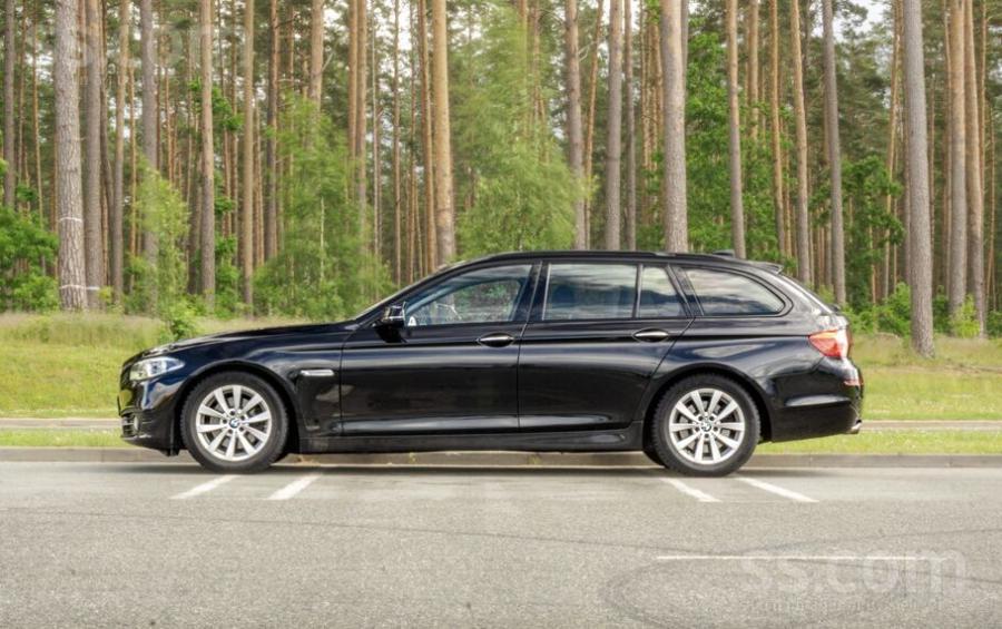 Black BMW 520 2014 in Riga, with an engine capacity of 2.00 L and mileage of 280 thousand km for 10190 €, photo 5 on AUTOMOTO.COM.LV