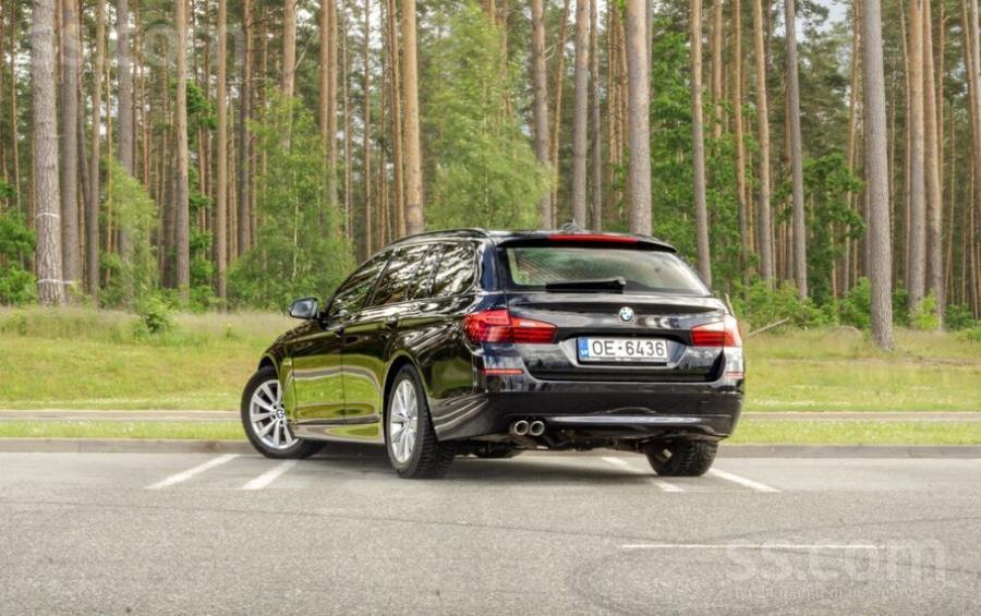 Black BMW 520 2014 in Riga, with an engine capacity of 2.00 L and mileage of 280 thousand km for 10190 €, photo 8 on AUTOMOTO.COM.LV