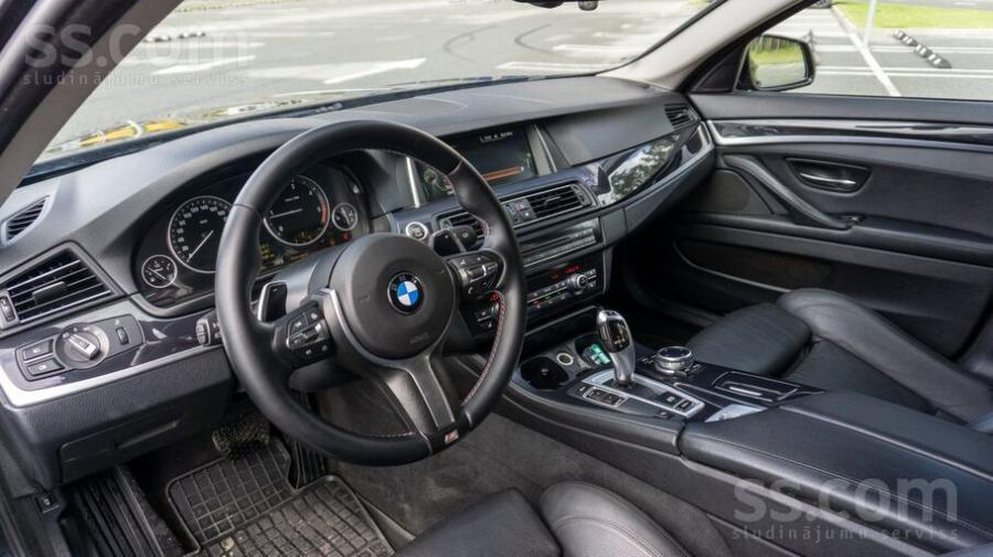 Black BMW 520 2014 in Riga, with an engine capacity of 2.00 L and mileage of 280 thousand km for 10190 €, photo 10 on AUTOMOTO.COM.LV
