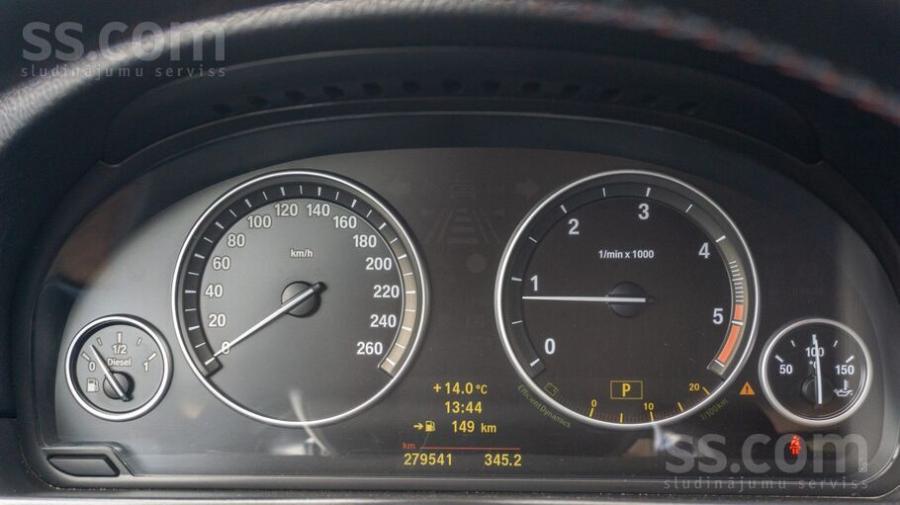 Black BMW 520 2014 in Riga, with an engine capacity of 2.00 L and mileage of 280 thousand km for 10190 €, photo 26 on AUTOMOTO.COM.LV