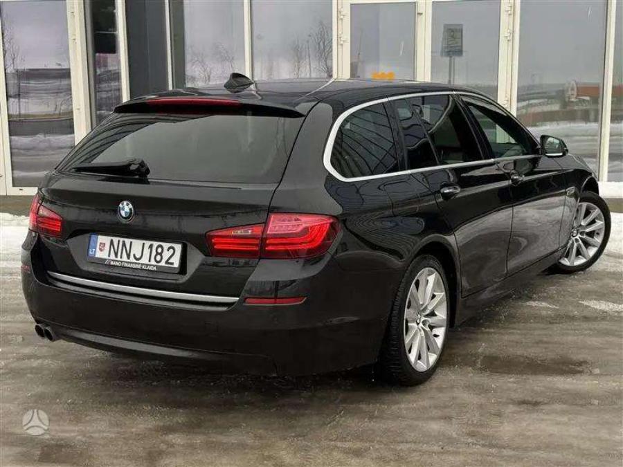 Black BMW 520 2014 in Vilnius, with an engine capacity of 2.00 L and mileage of 276 thousand km for 6900 €, photo 7 on AUTOMOTO.COM.LV