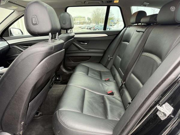 Black BMW 520 2014 in Vilnius, with an engine capacity of 2.00 L and mileage of 276 thousand km for 6900 €, photo 10 on AUTOMOTO.COM.LV