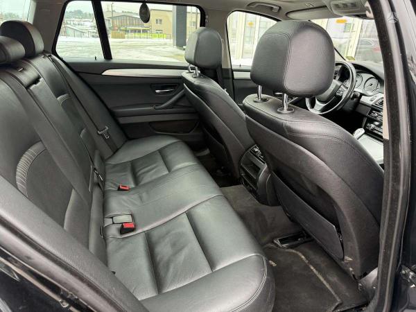 Black BMW 520 2014 in Vilnius, with an engine capacity of 2.00 L and mileage of 276 thousand km for 6900 €, photo 11 on AUTOMOTO.COM.LV