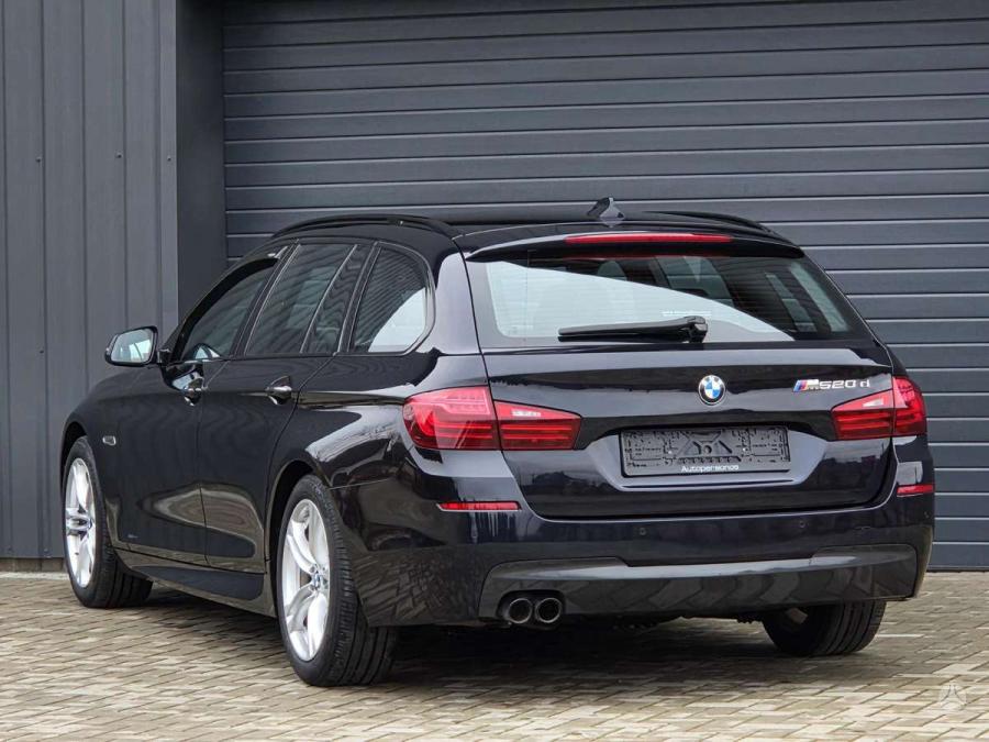 Black BMW 520 2015 in Kaunas, with an engine capacity of 2.00 L and mileage of 300 thousand km for 11999 €, photo 4 on AUTOMOTO.COM.LV