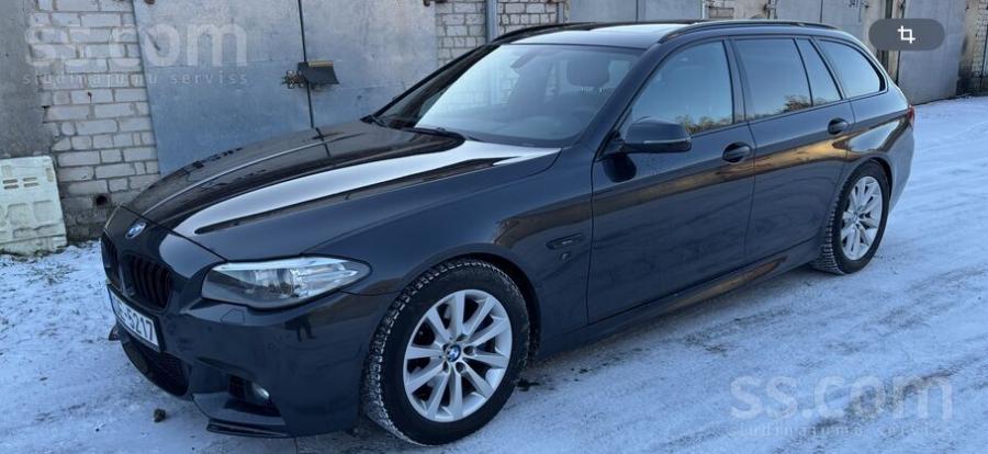 Black BMW 520 2015 in Valmiera, with an engine capacity of 2.00 L and mileage of 338 thousand km for 10500 €, photo 4 on AUTOMOTO.COM.LV